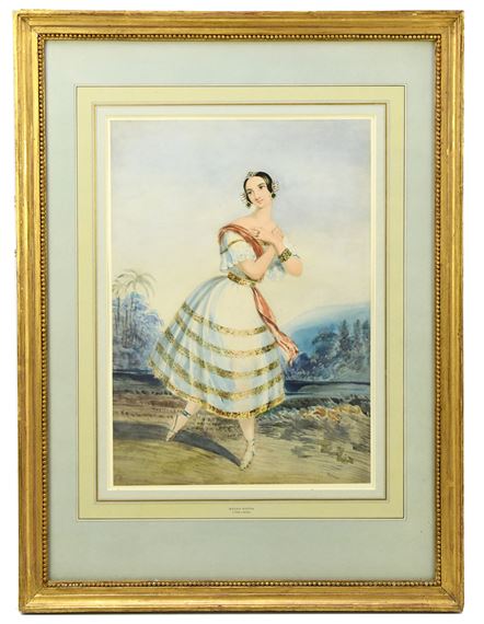 Sarah Biffin | study of Madame Taglioni with landscape beyond | MutualArt