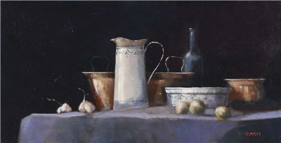 Martin Mooney | STILL LIFE WITH BLUE CLOTH (1997) | MutualArt