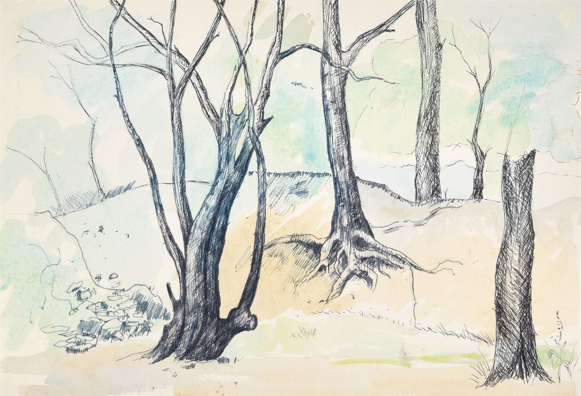 Elwin Hawthorne | EPPING TREE STUDY (Circa 1930) | MutualArt