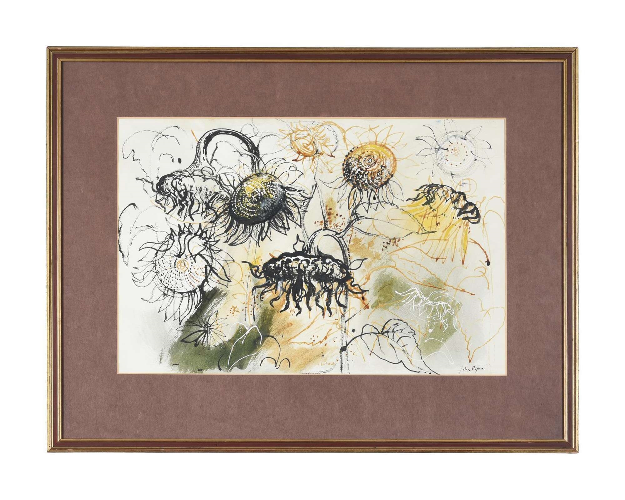 John Piper | SUNFLOWERS (1955) | MutualArt