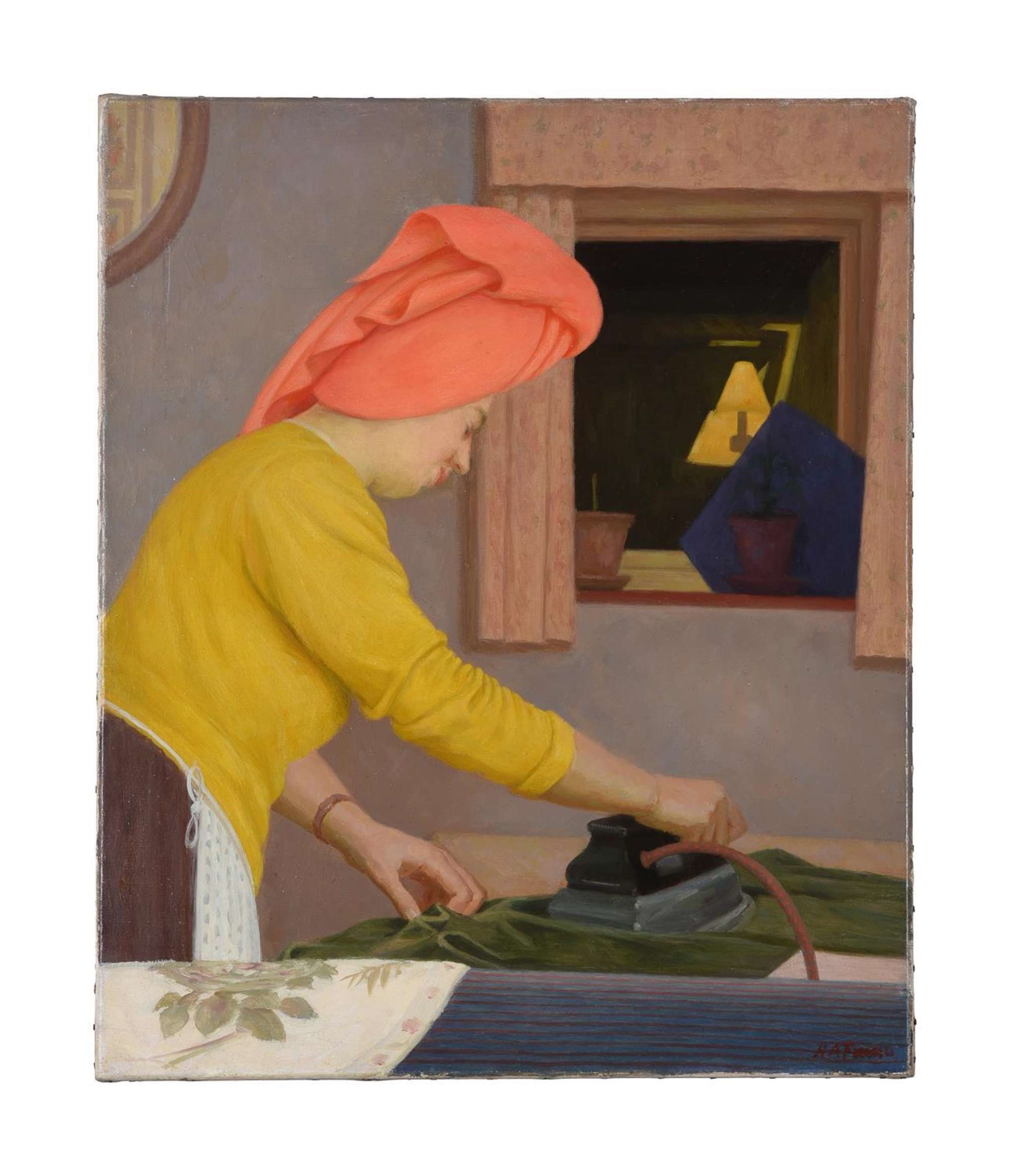 Hubert Arthur Finney | AMY IRONING (Circa 1953) | MutualArt