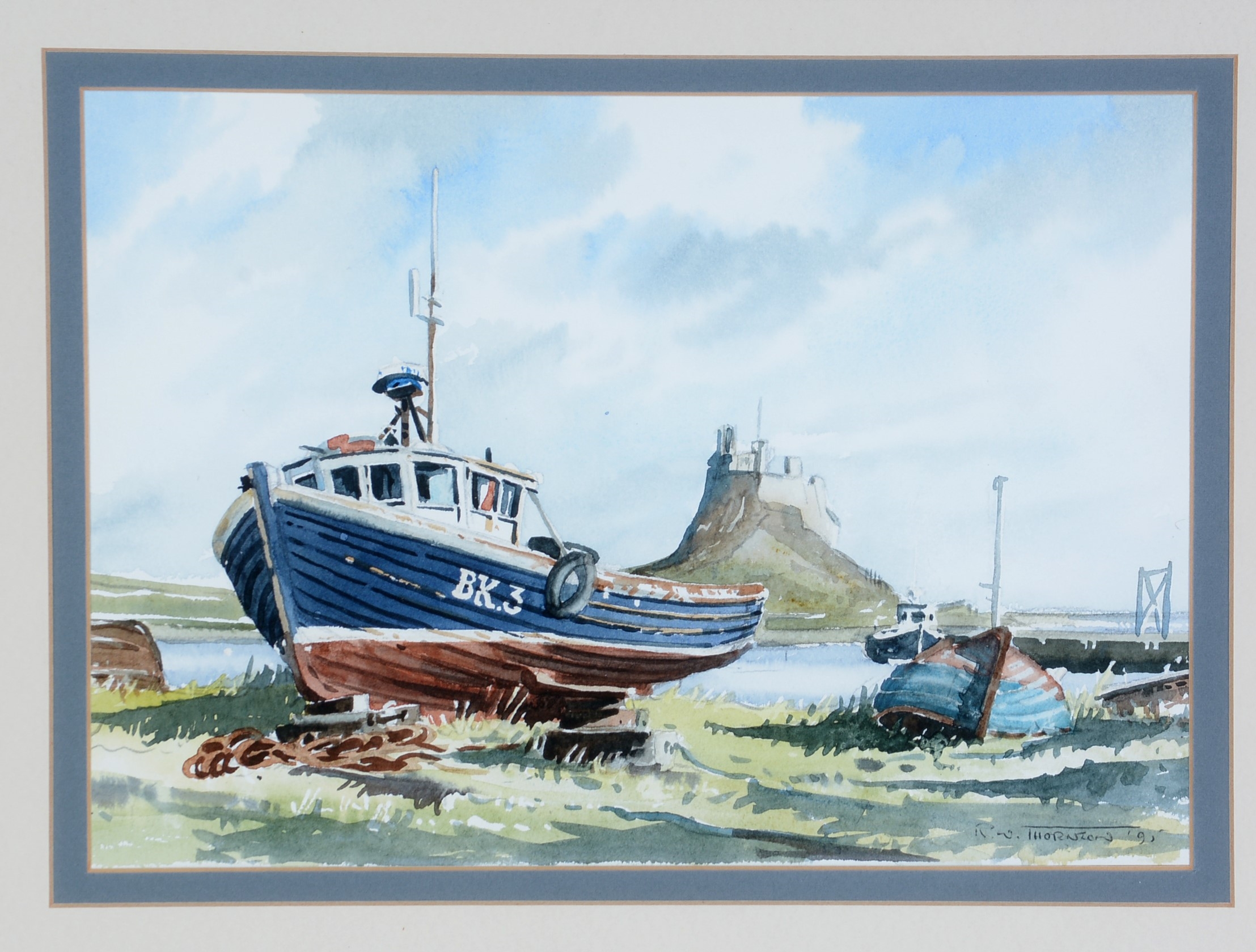 Ronald William Thornton | Fishing Boats close to Lindisfarne Castle ...