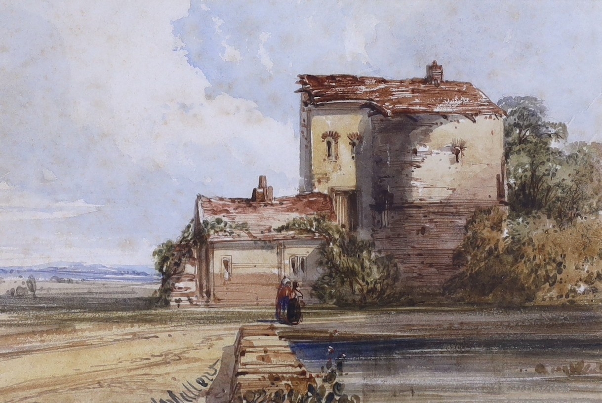 William Callow | Rural view depicting figures and farmhouse | MutualArt