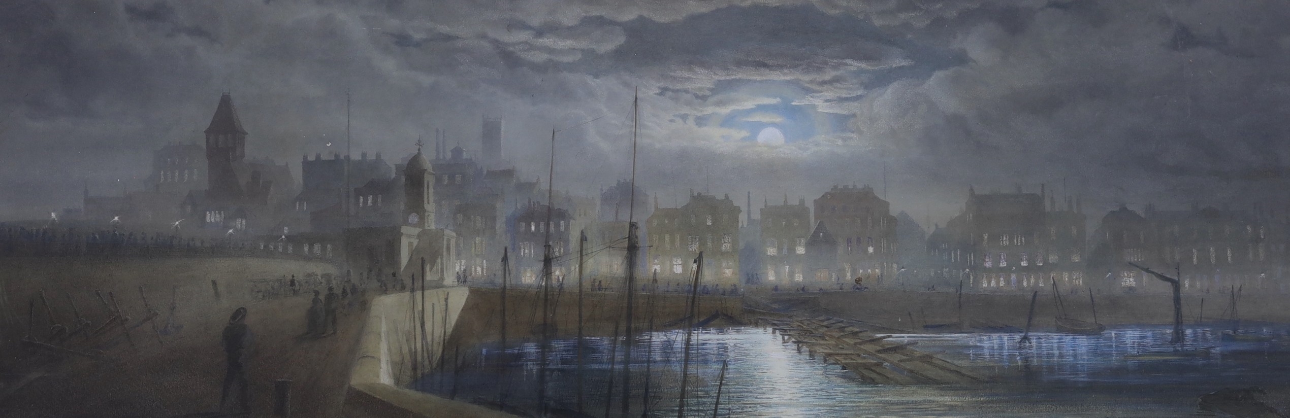 Elizabeth Arkwright | A night time scene (19th Century) | MutualArt