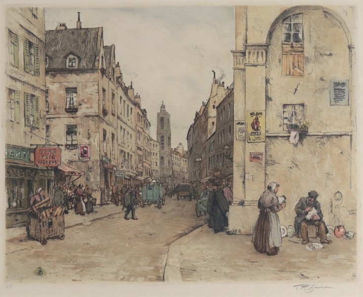 Tavik F. Simon | Rue Saint Jacques Paris (1922) | MutualArt