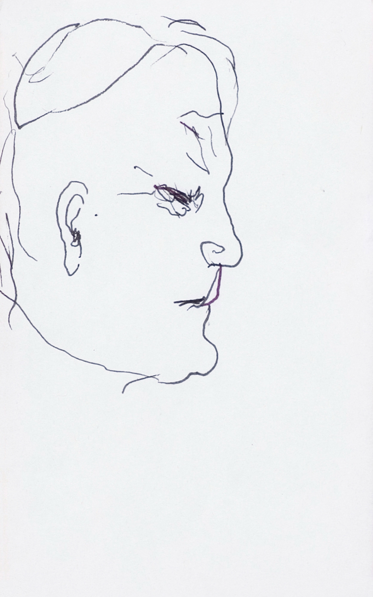 Józef Czapski | PORTRET PAPIEŻA (KARTKA ZE SZKICOWNIKA) | MutualArt