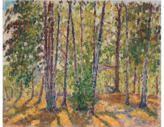 Alfred William Finch | Birch Trees (1917) | MutualArt