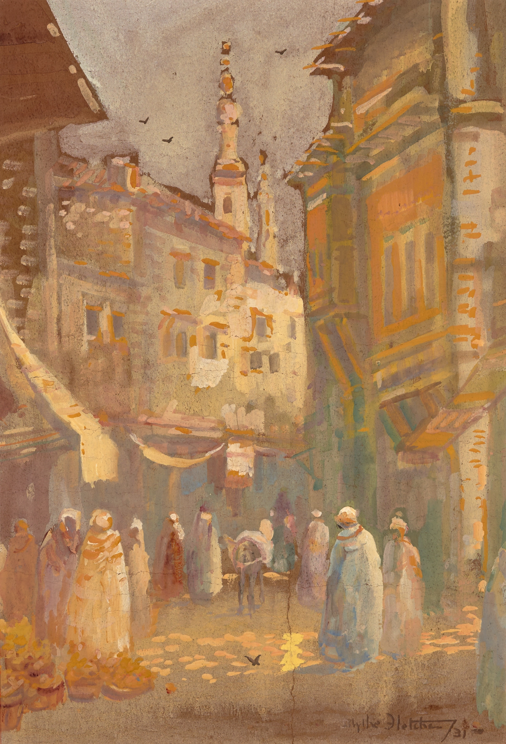 Blythe Fletcher | Cairo Street Scene (1931) | MutualArt