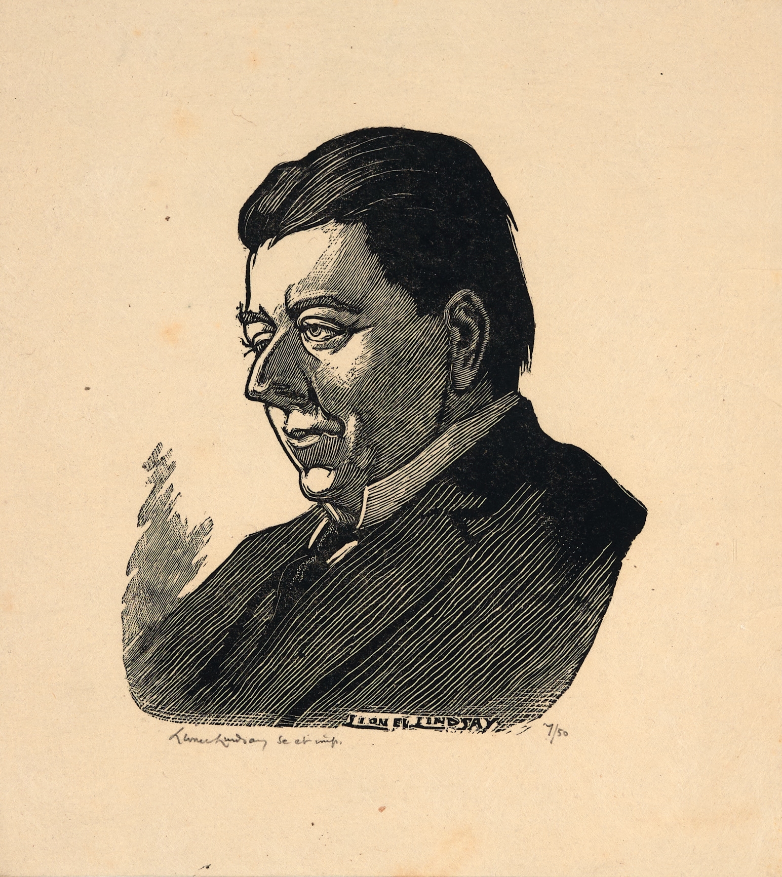 Lionel Lindsay | Portrait of Christopher Brennan | MutualArt