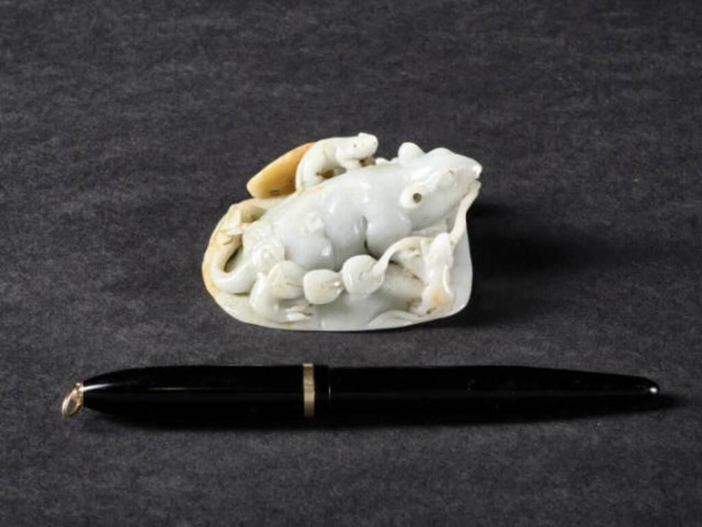 Chinese School, 20th Century | JADEITE RAT FAMILY CARVING (Mid 20th ...