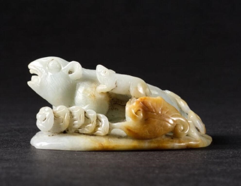 Chinese School, 20th Century | JADEITE RAT FAMILY CARVING (Mid 20th ...