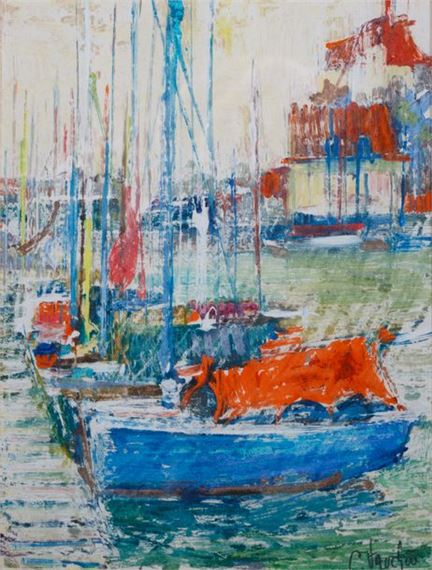 Claude Fauchère | View of a port | MutualArt