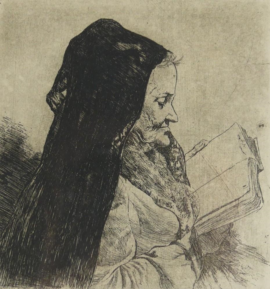 Joseph Stella | Old Man with Cap and Old Woman Reading | MutualArt