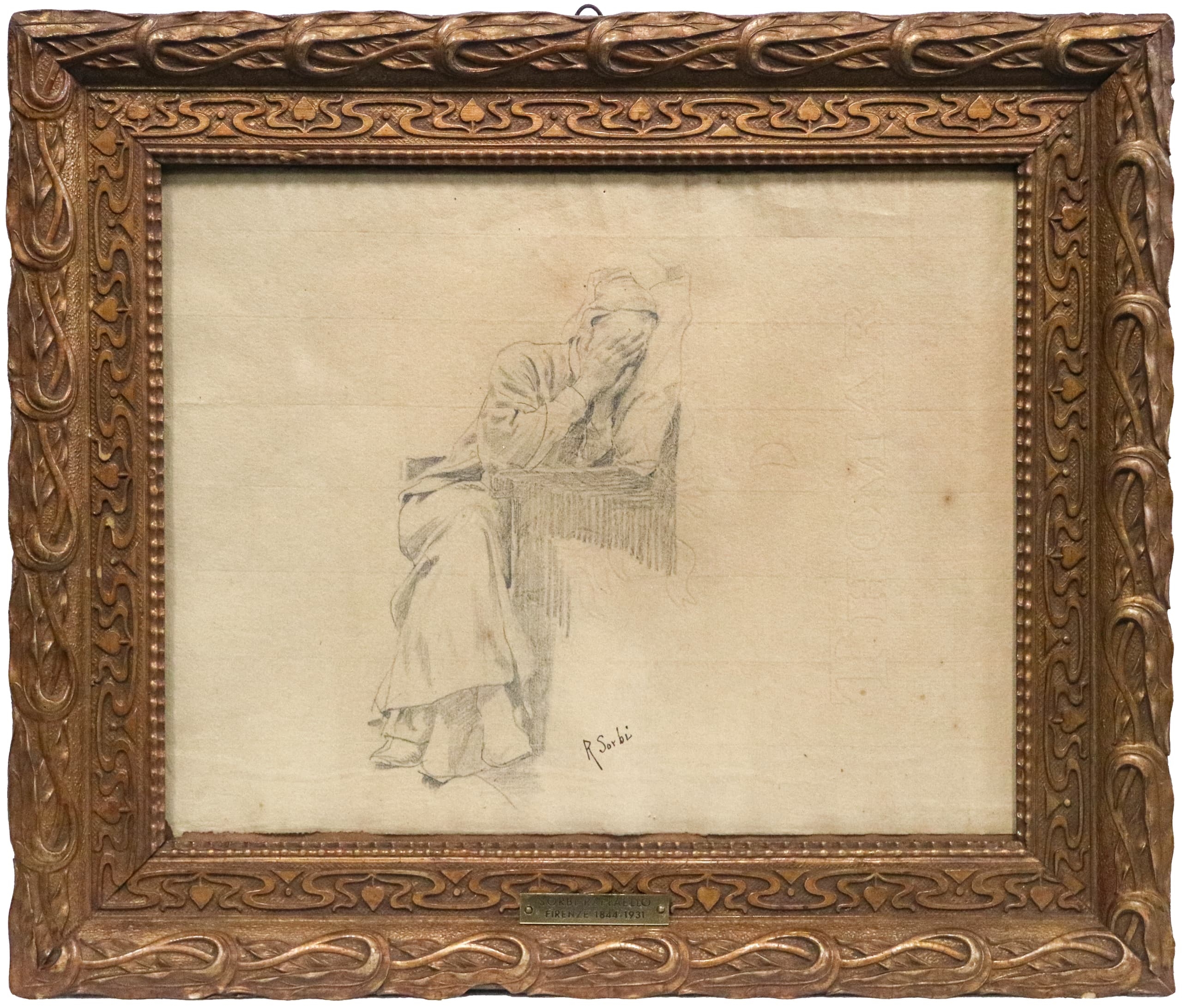 Raffaello Sorbi | Il riposo di Dante | MutualArt