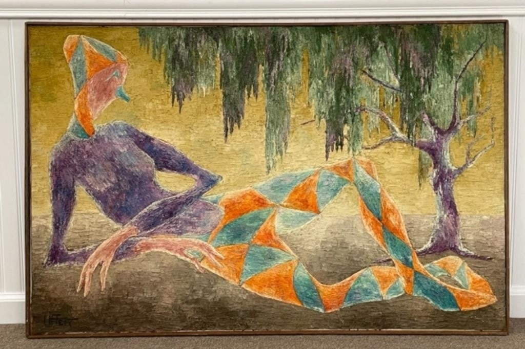 Eleanor Uffer | Mid Century Modern Eleanor Uffer Oil Painting (Circa ...