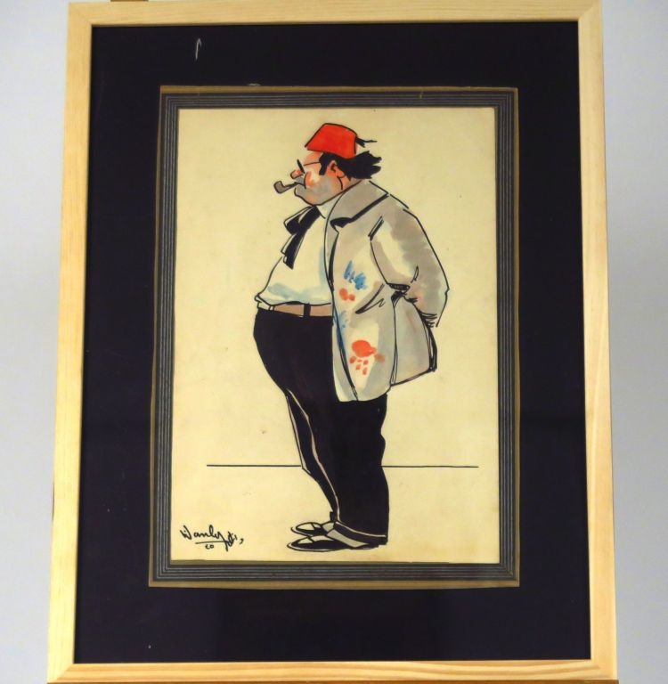 Seif Wanly | Portrait caricaturé de Seif (1920) | MutualArt