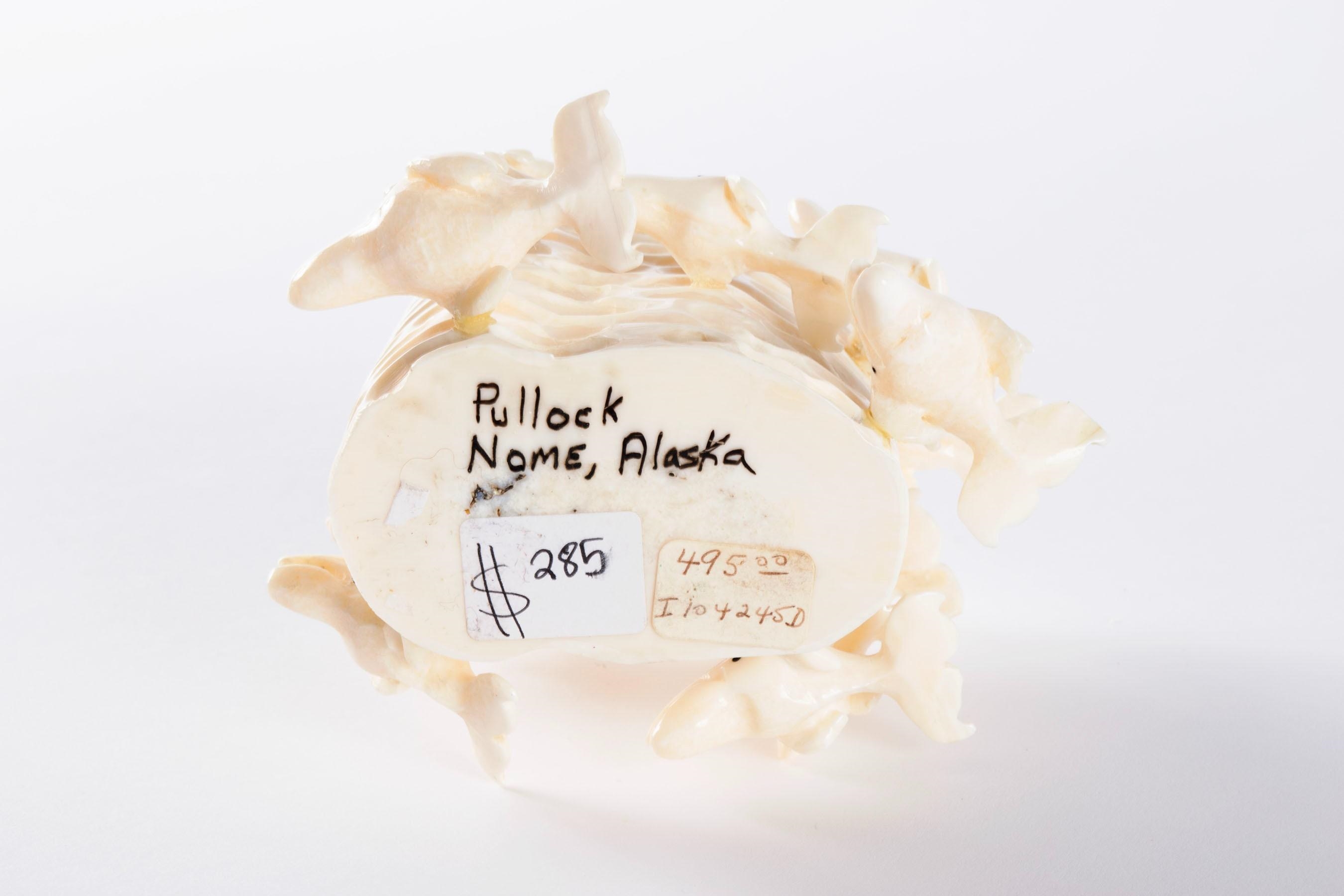 Teddy Pullock | Carved and figured short vase or brush pot adorned with ...