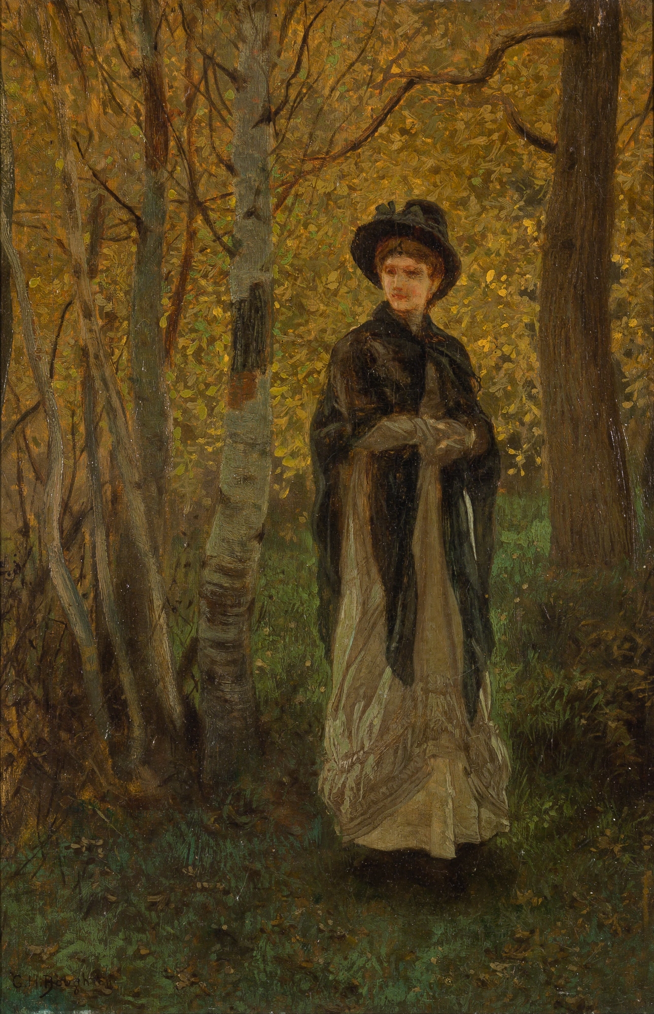 George Henry Boughton | A Stroll through the Woods | MutualArt
