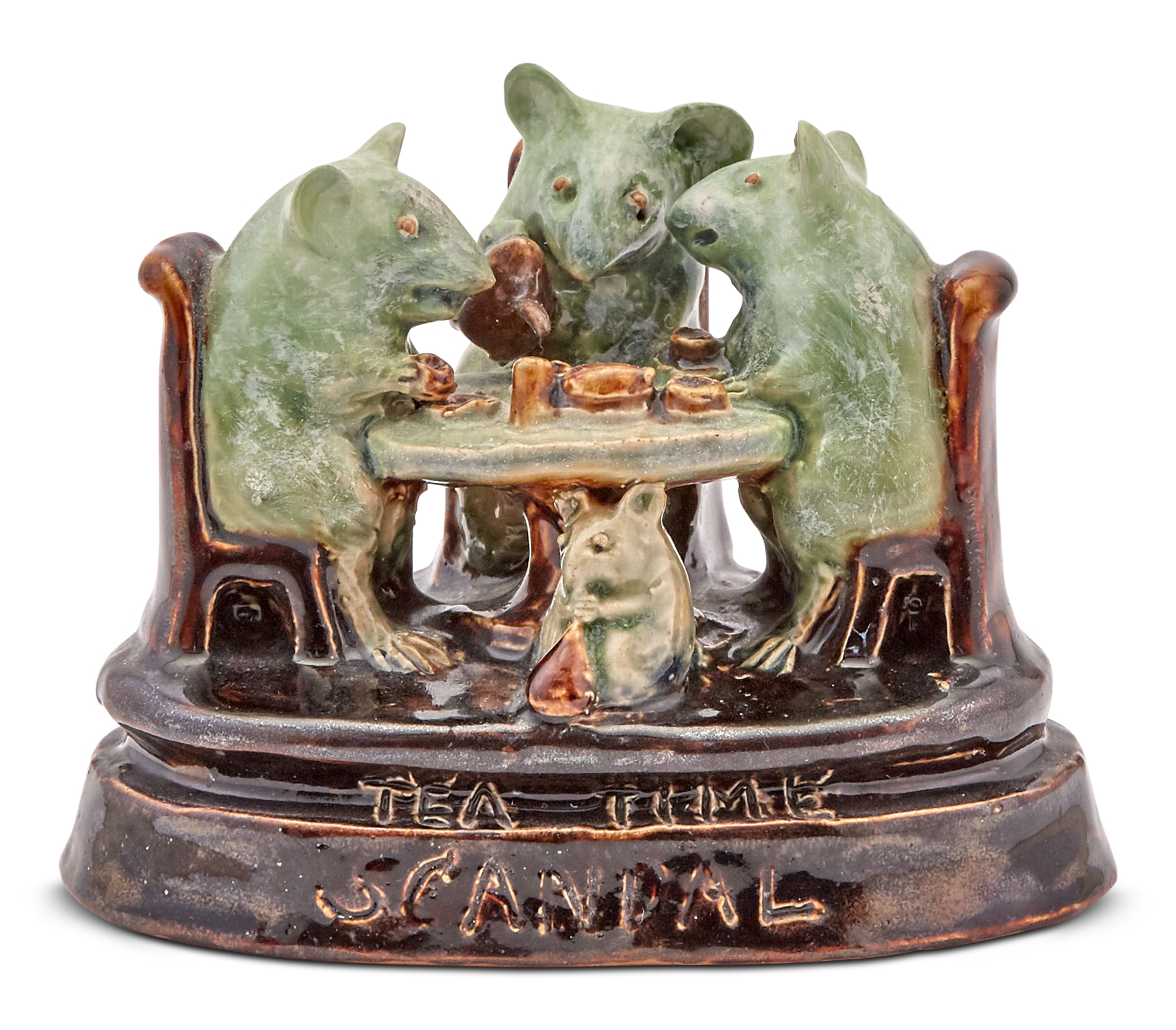 George Tinworth | Doulton Lambeth Stoneware Mouse Group Titled Tea Time ...