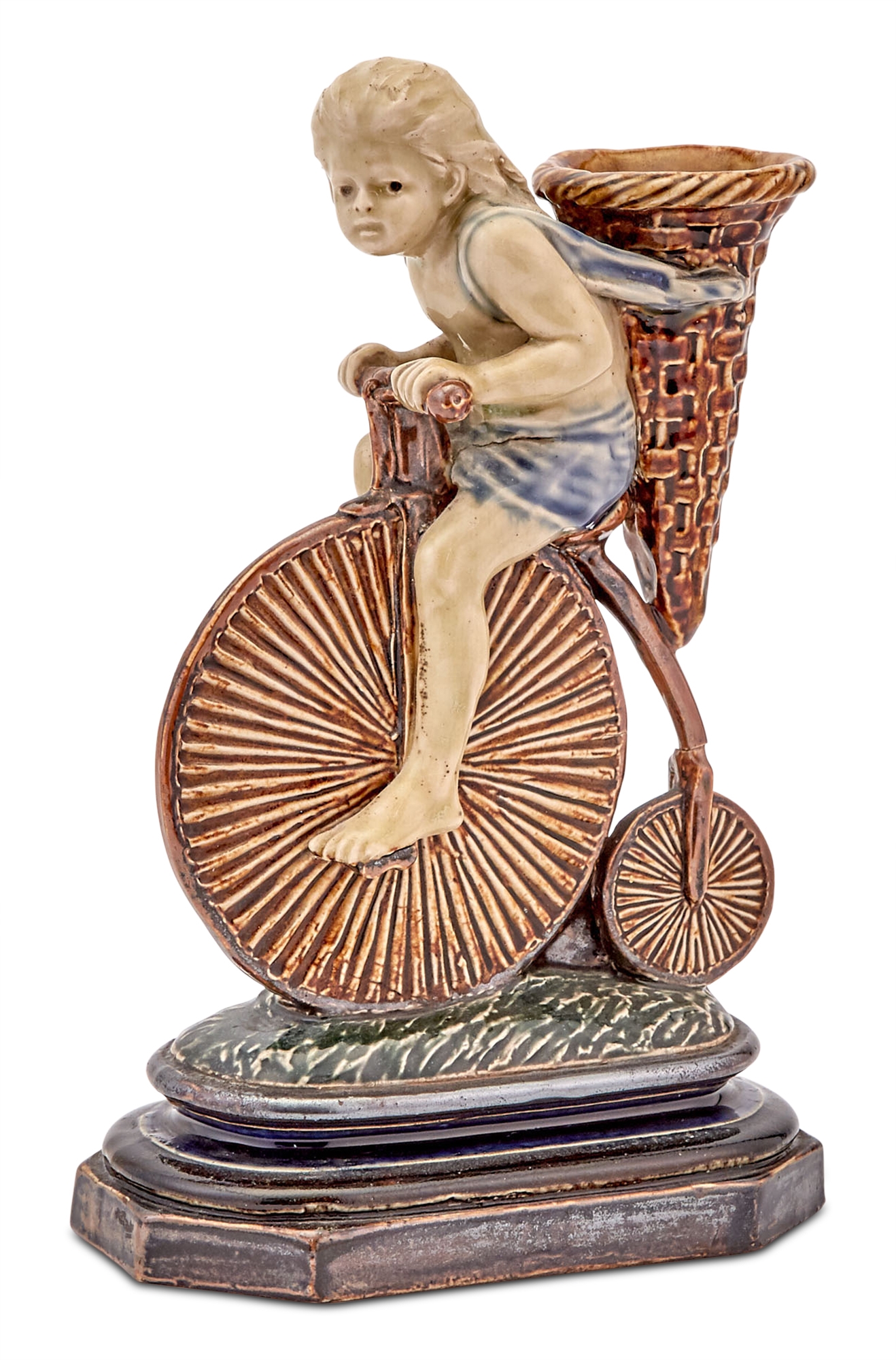 George Tinworth | Doulton Lambeth Stoneware Spill Vase (1880s) | MutualArt