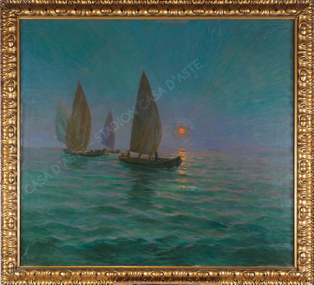 Romano Rossini | Sera, partenza per la pesca | MutualArt