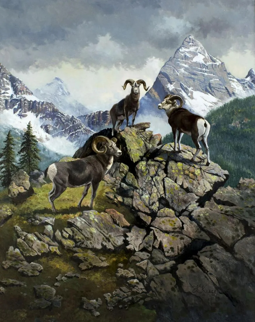 Travis Keese | High Solitude, Stone Rams (Circa 1985) | MutualArt