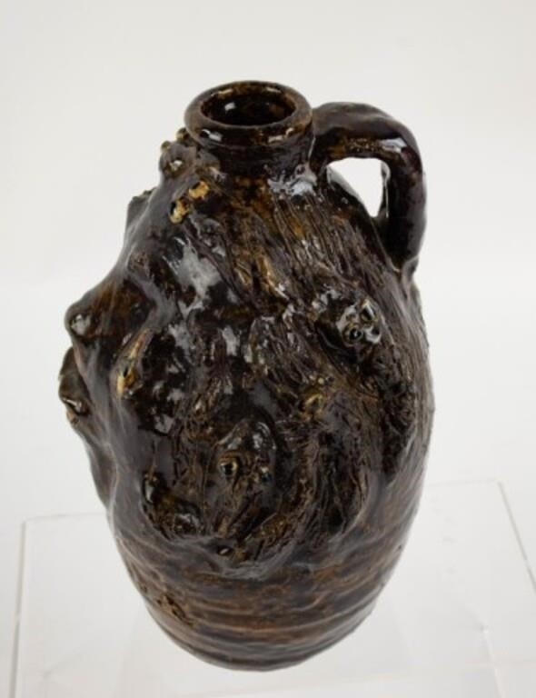 Marie Rogers | Folk Pottery Medusa Face Jug | MutualArt