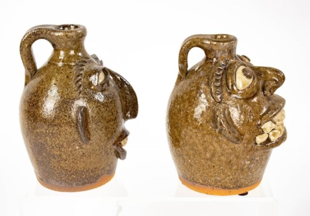 Otis Norris | Folk Pottery Face Jugs | MutualArt