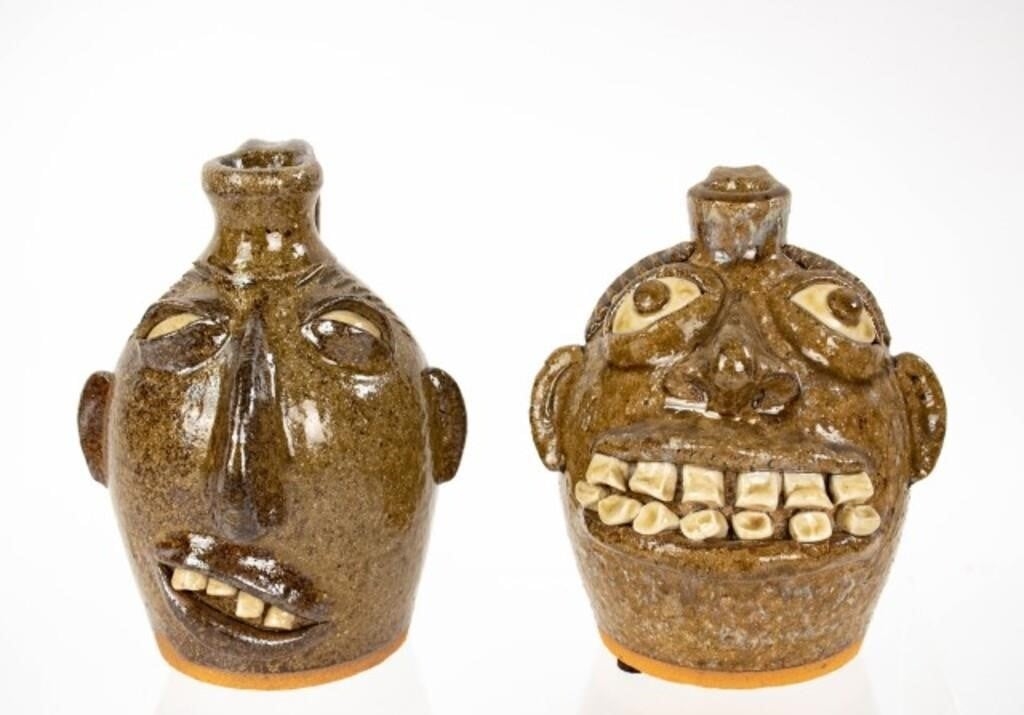 Otis Norris | Folk Pottery Face Jugs | MutualArt