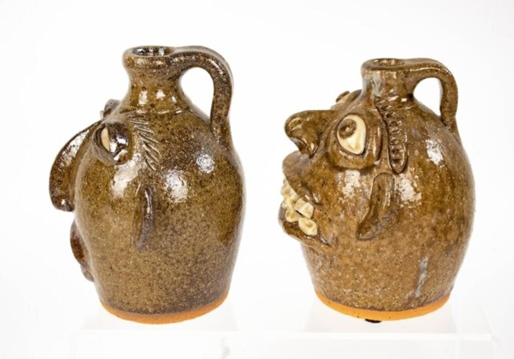 Otis Norris | Folk Pottery Face Jugs | MutualArt