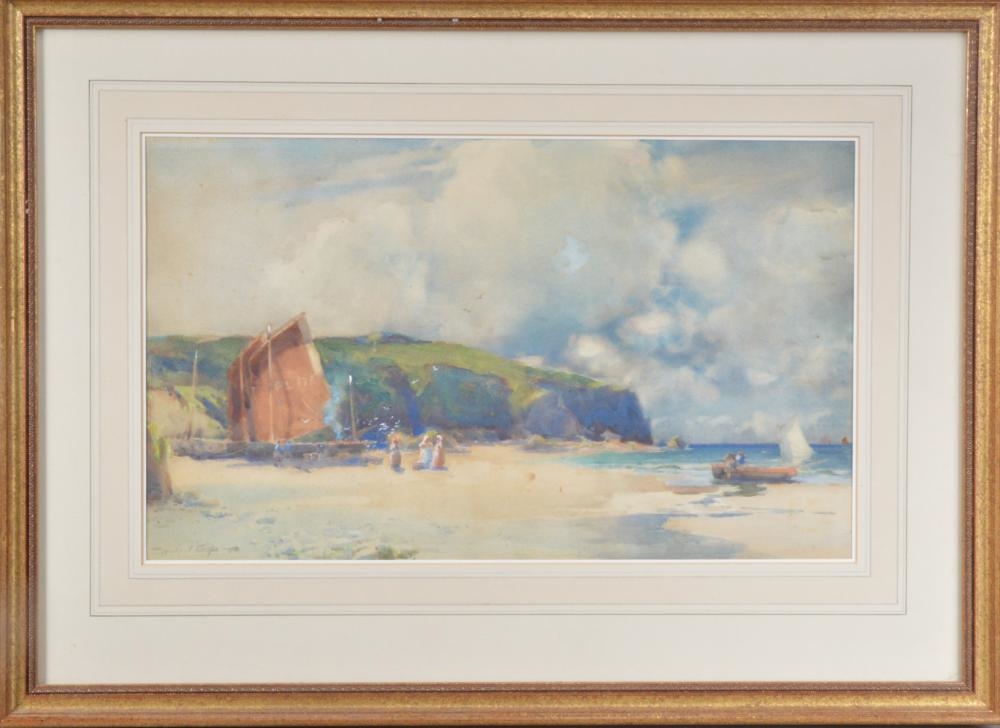 Hubert Coop | Fishing boats by the shore | MutualArt