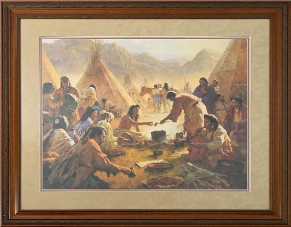 Howard Terpning | Old Country Buffet- The Feast | MutualArt