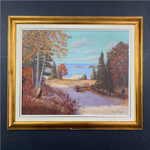 Frank E. Cavell | A pathway in autumn | MutualArt