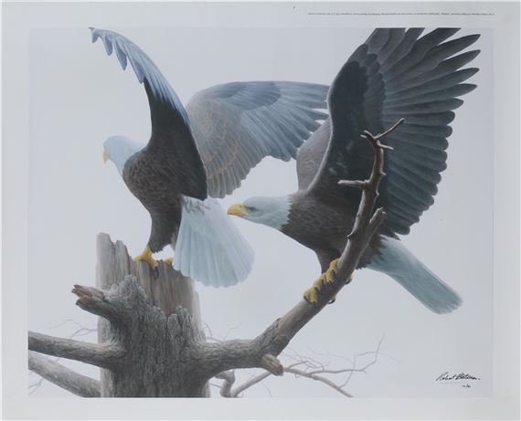 Robert McLellan Bateman | Landings - Bald Eagles | MutualArt