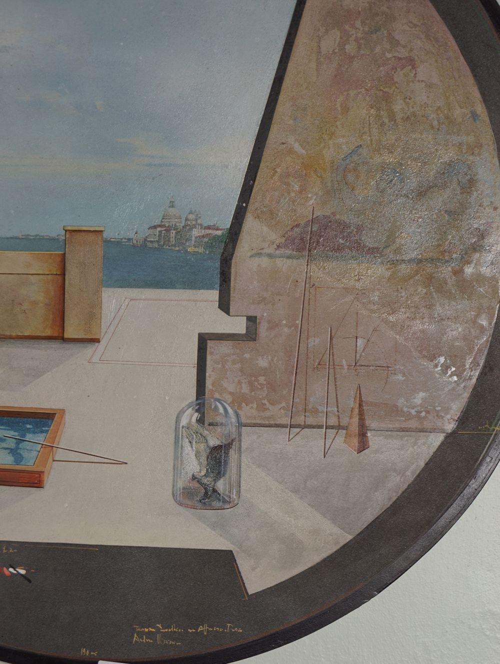 Andrea Vizzini | View of Venice through a circular window | MutualArt