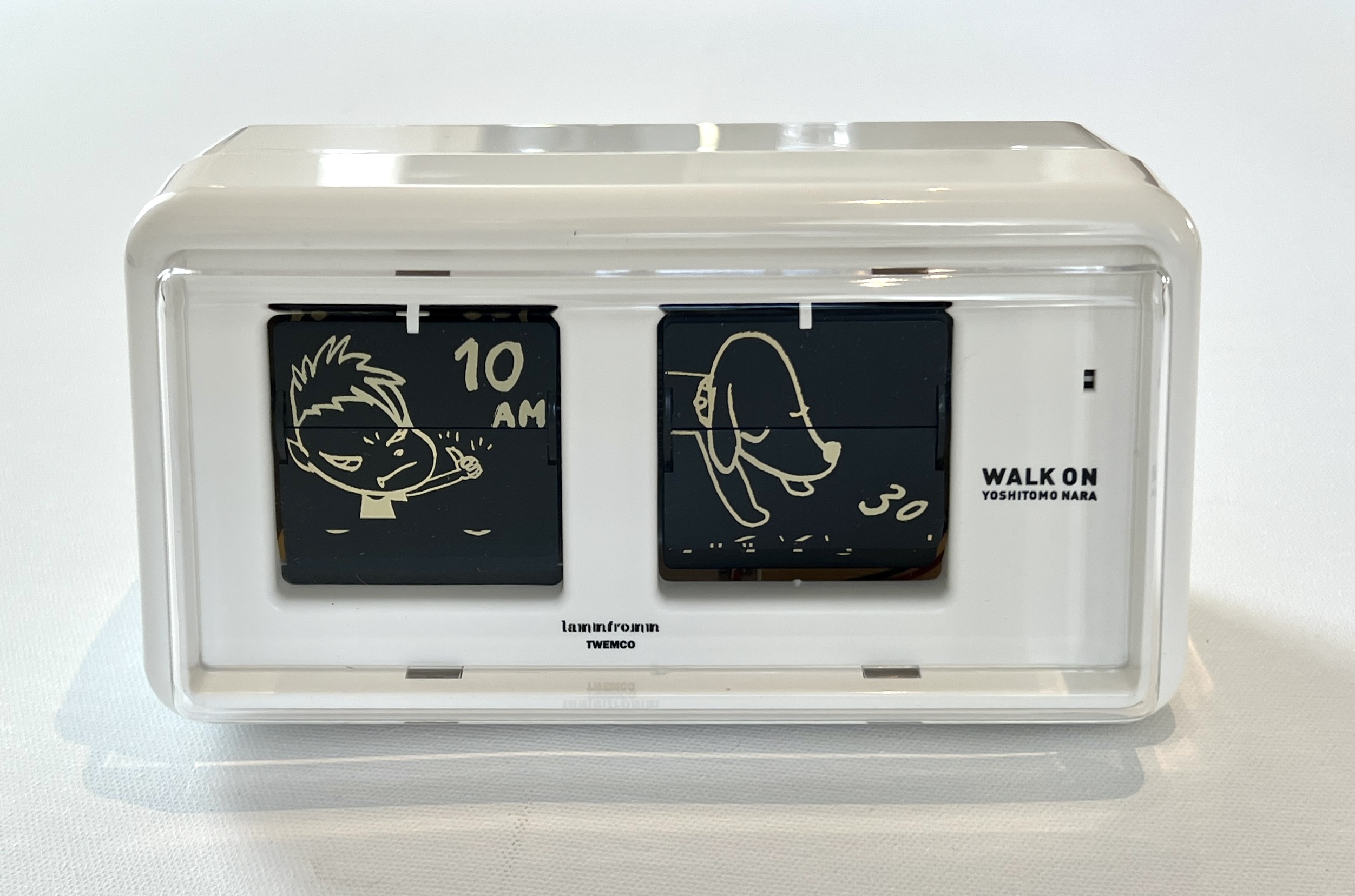 Yoshitomo Nara | Flip Clock Walk on (Beige) | MutualArt