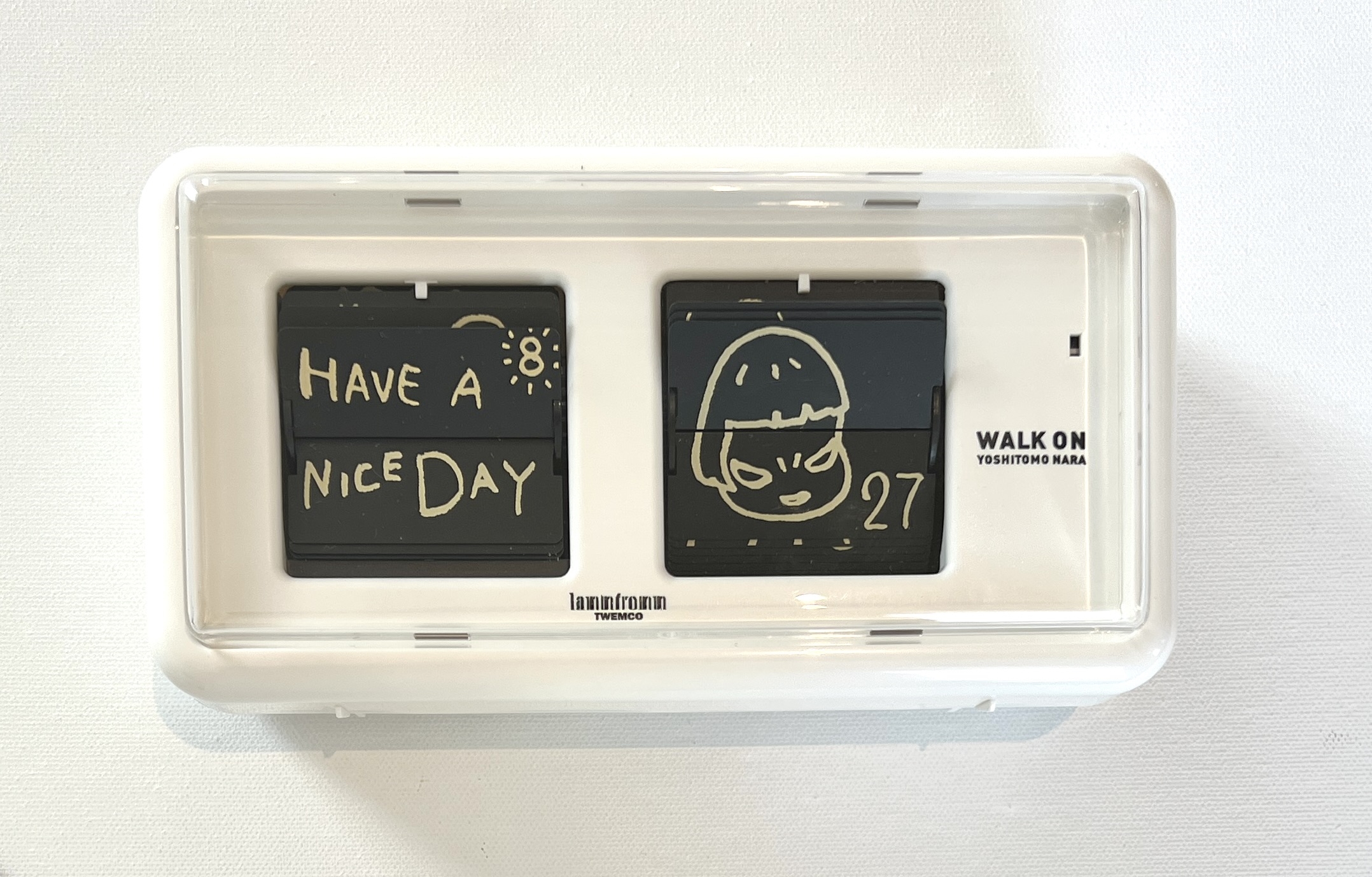 Yoshitomo Nara | Flip Clock Walk on (Beige) | MutualArt