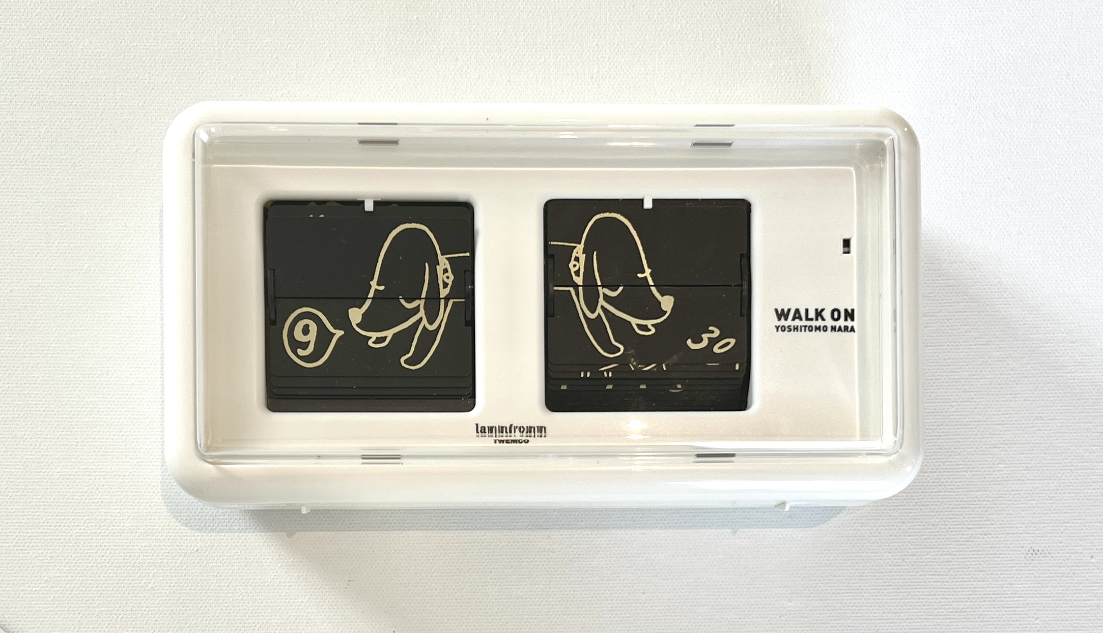Yoshitomo Nara | Flip Clock Walk on (Beige) | MutualArt