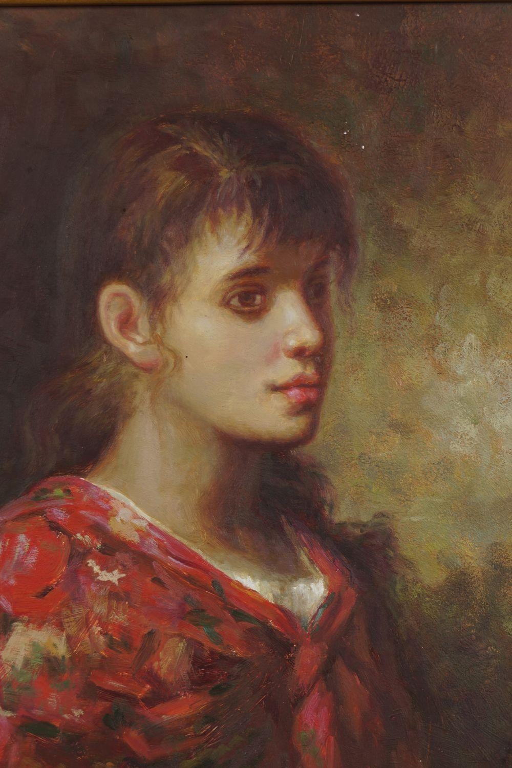 Alexej Harlamoff | PORTRAIT OF A YOUNG GIRL | MutualArt