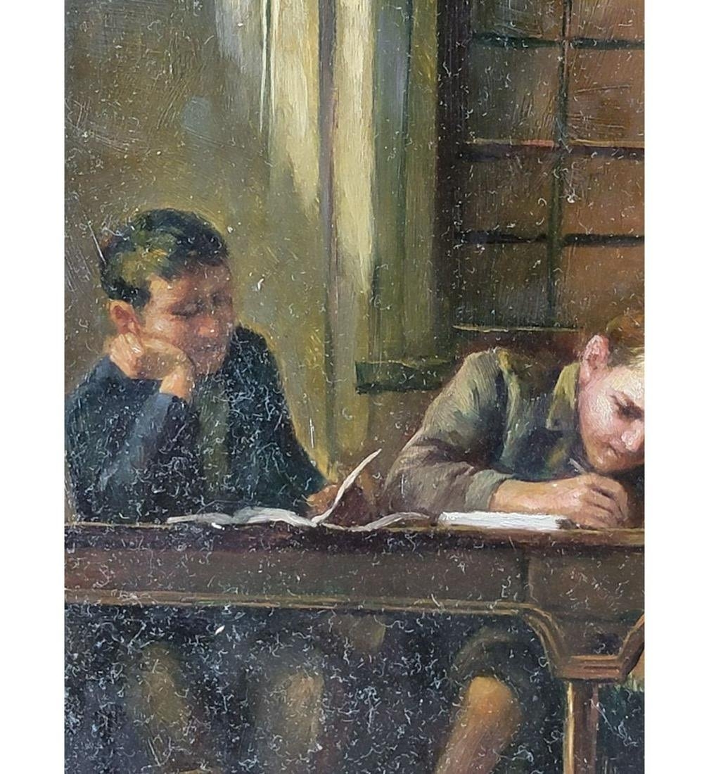 Raymond Perry Neilson | Interior Painting Boys In A Classroom | MutualArt