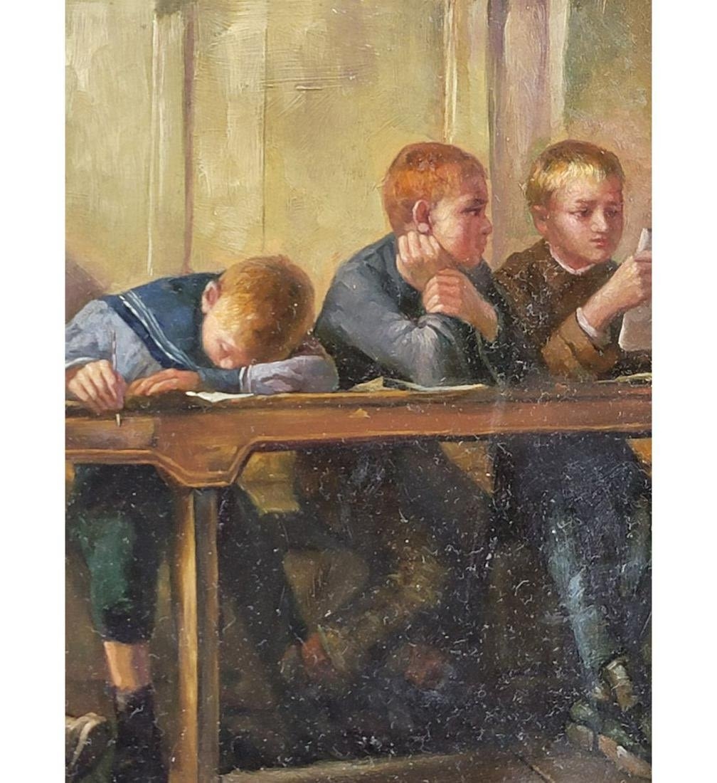 Raymond Perry Neilson | Interior Painting Boys In A Classroom | MutualArt