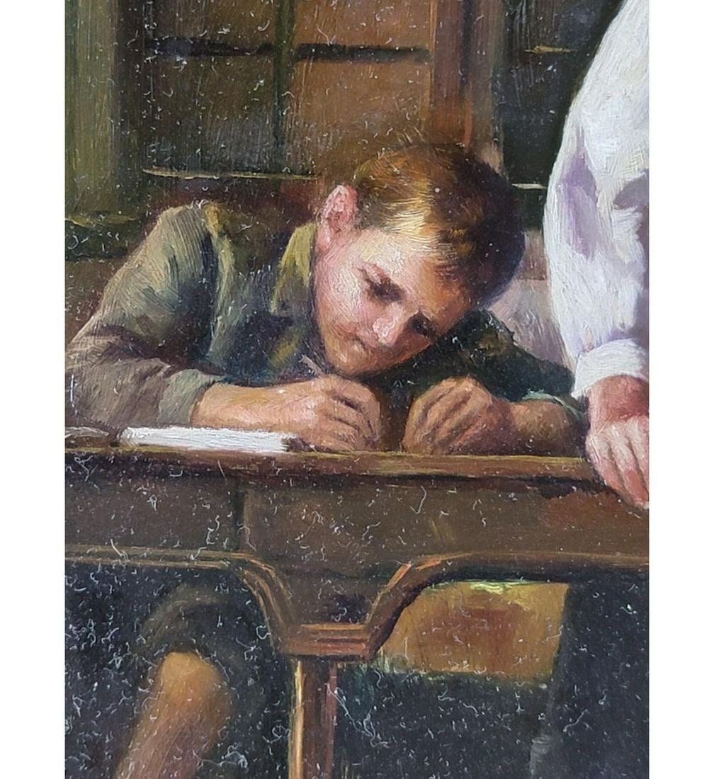 Raymond Perry Neilson | Interior Painting Boys In A Classroom | MutualArt