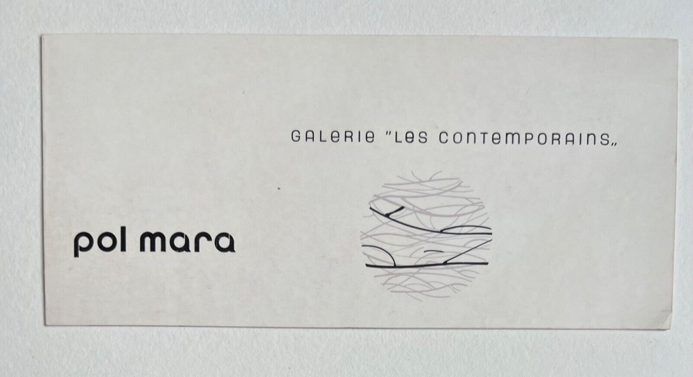 Pol Mara | Rare invitation card from 1958 - Galerie les Contemporains ...