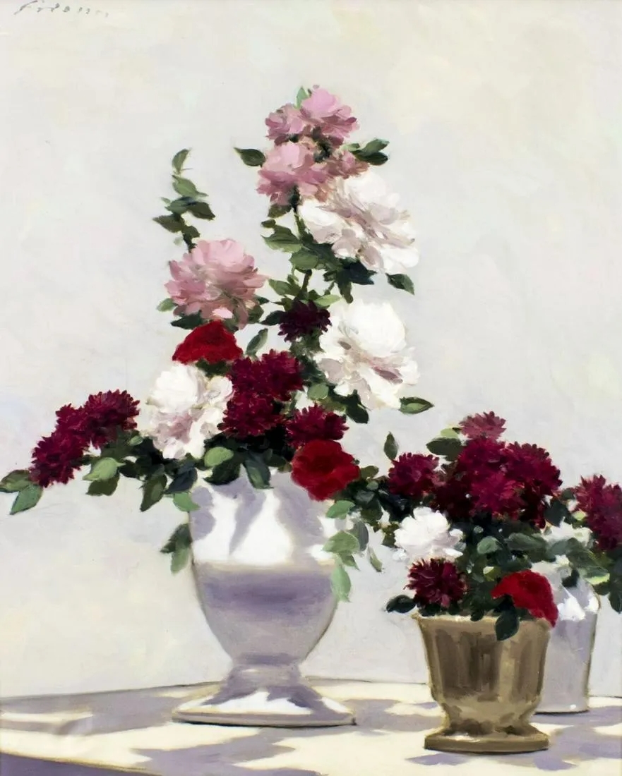 André Gisson | Still Life with Vases of Flowers | MutualArt