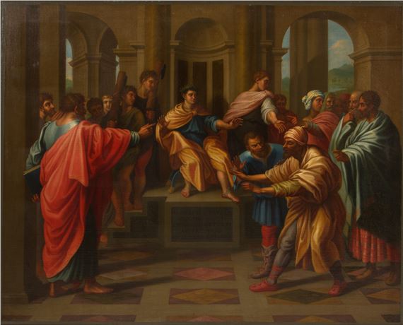 Vincenzo Camuccini | THE BLINDING OF ELYMAS (Early 19th Century ...