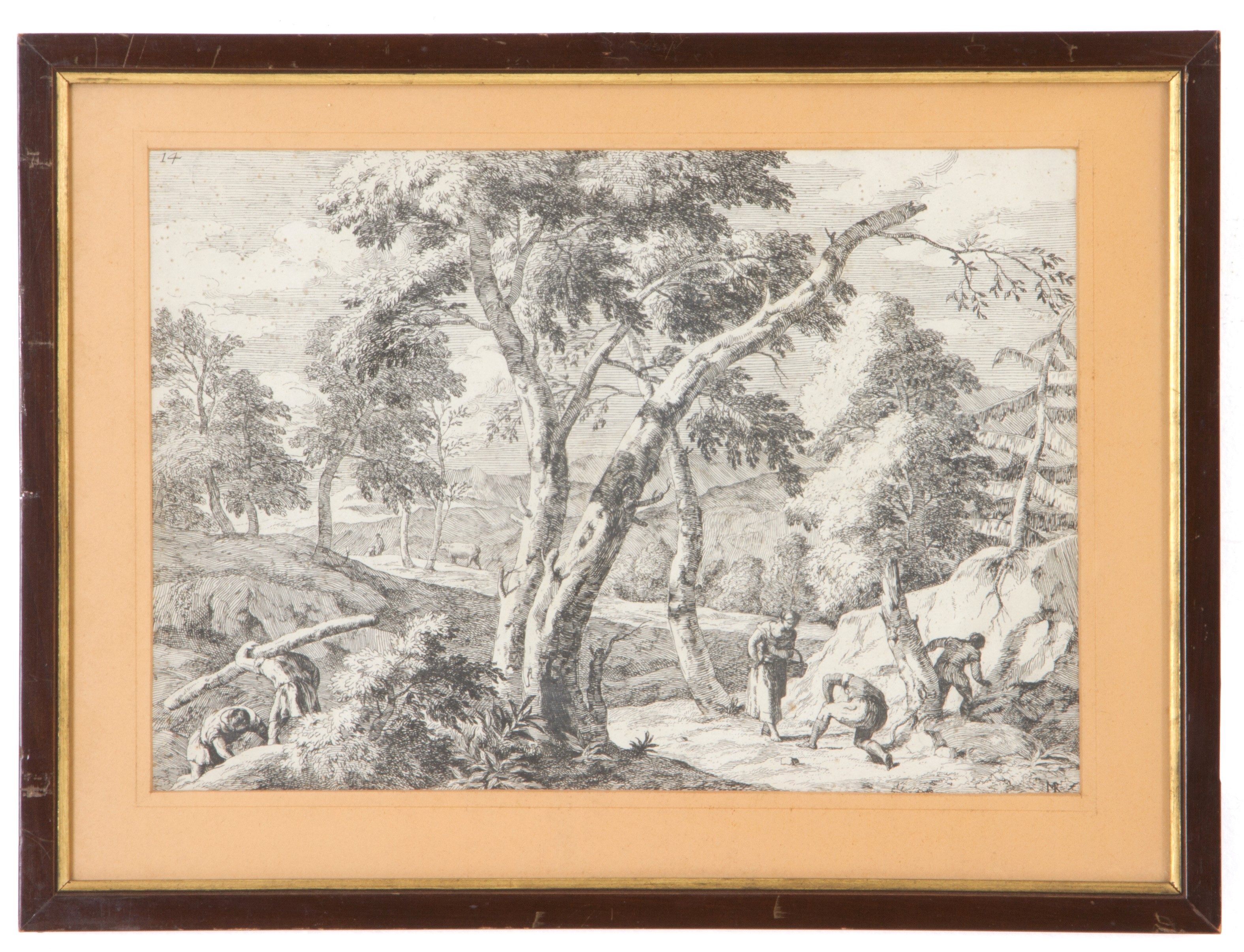 Marco Ricci | LANDSCAPE WITH FIGURES AND ANIMALS | MutualArt