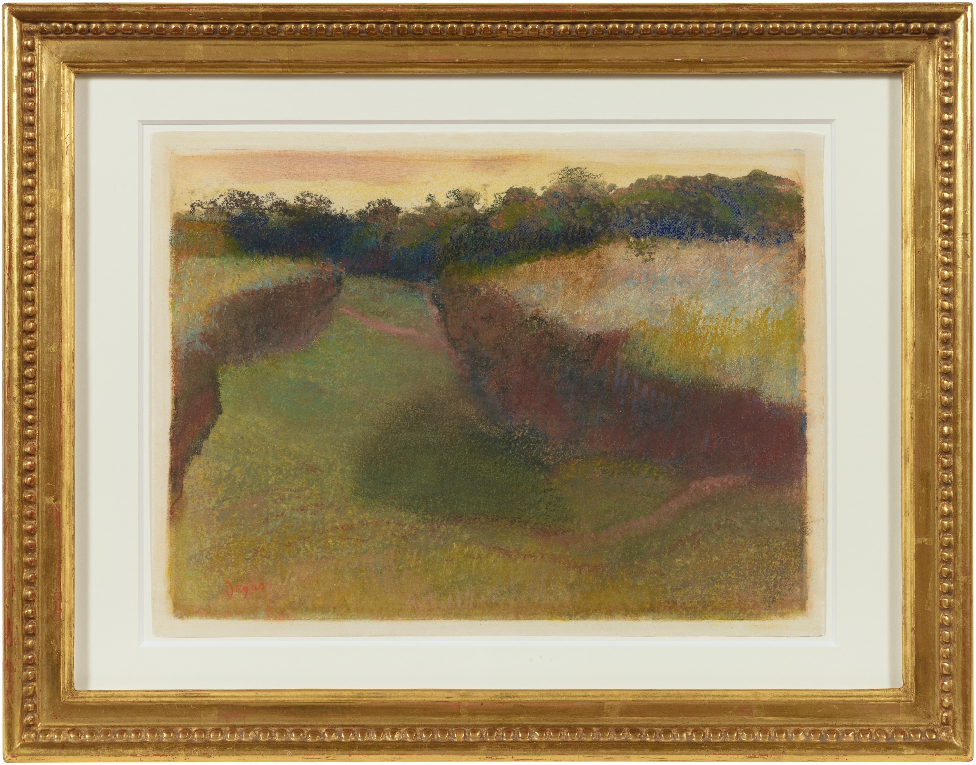 Edgar Degas | Champ de blé et ligne d'arbres (1890 - 1893) | MutualArt