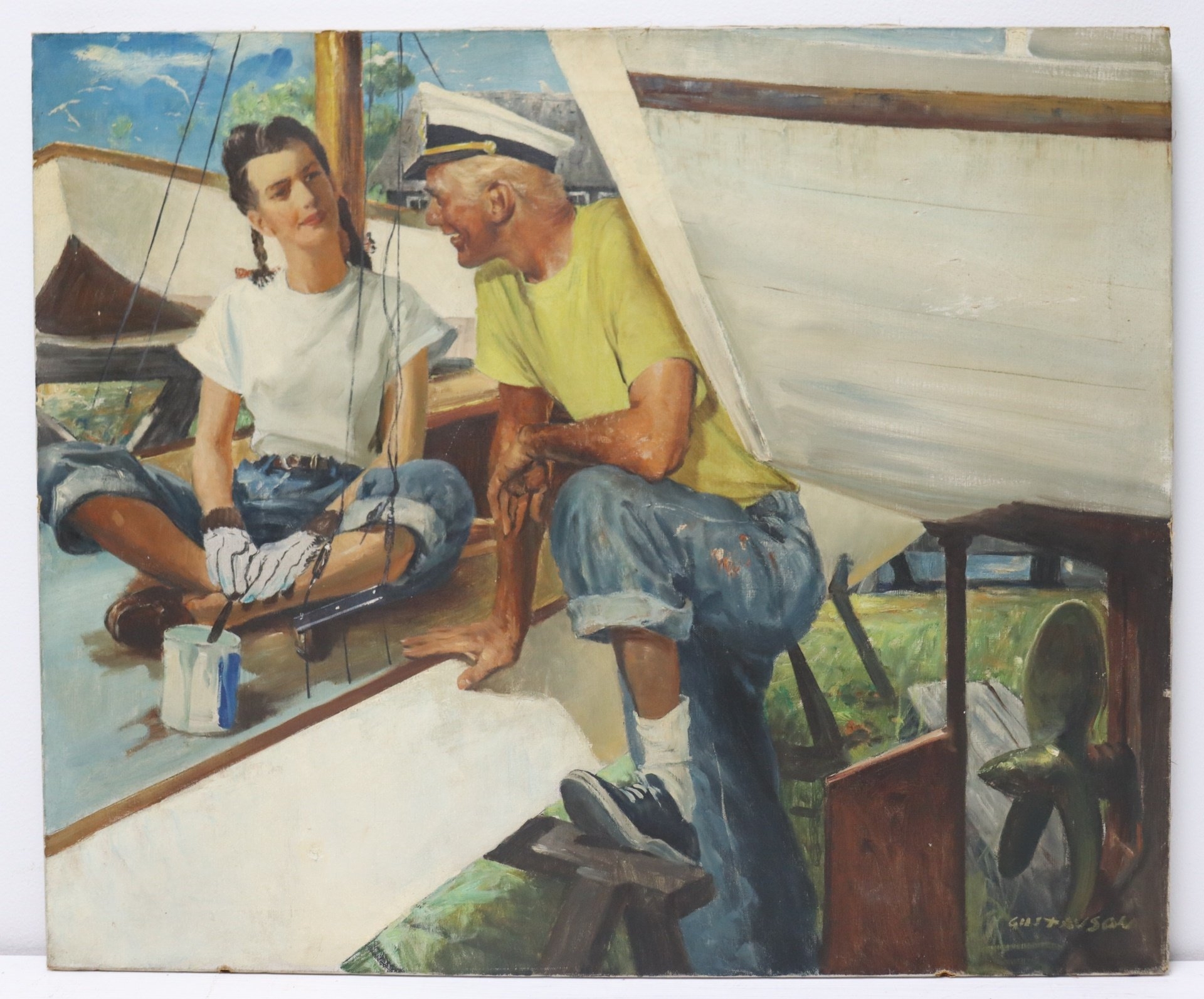 Leland Gustavson | Courting Captain (1894) | MutualArt