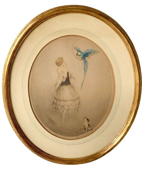 Louis Icart | Blue Parrot (1928) | MutualArt