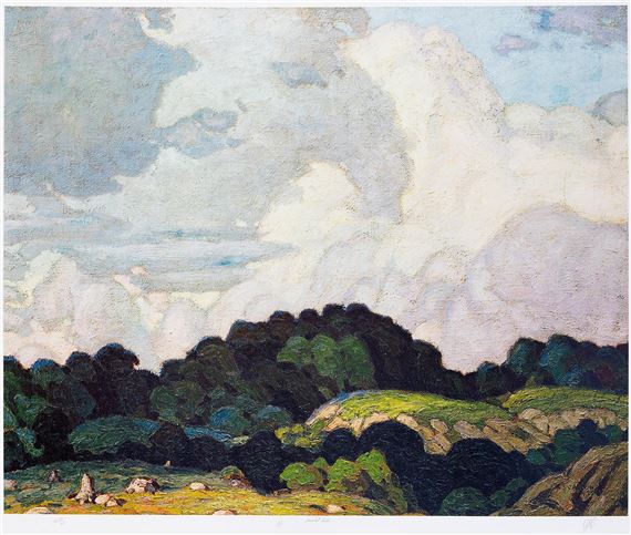 Alfred Joseph Casson | Sunlit Hill | MutualArt